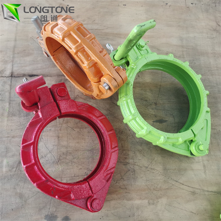 Concrete Pump Rubber Pipe Clamp Quick Release Tube Clamp Zinc Color